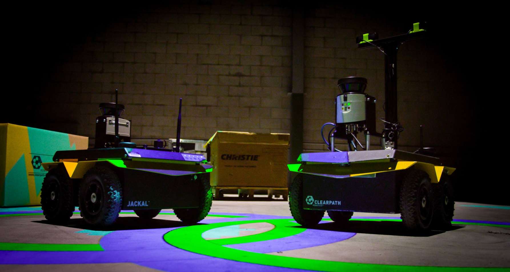 Clearpath and Christie Make 3D Video Game with Robots