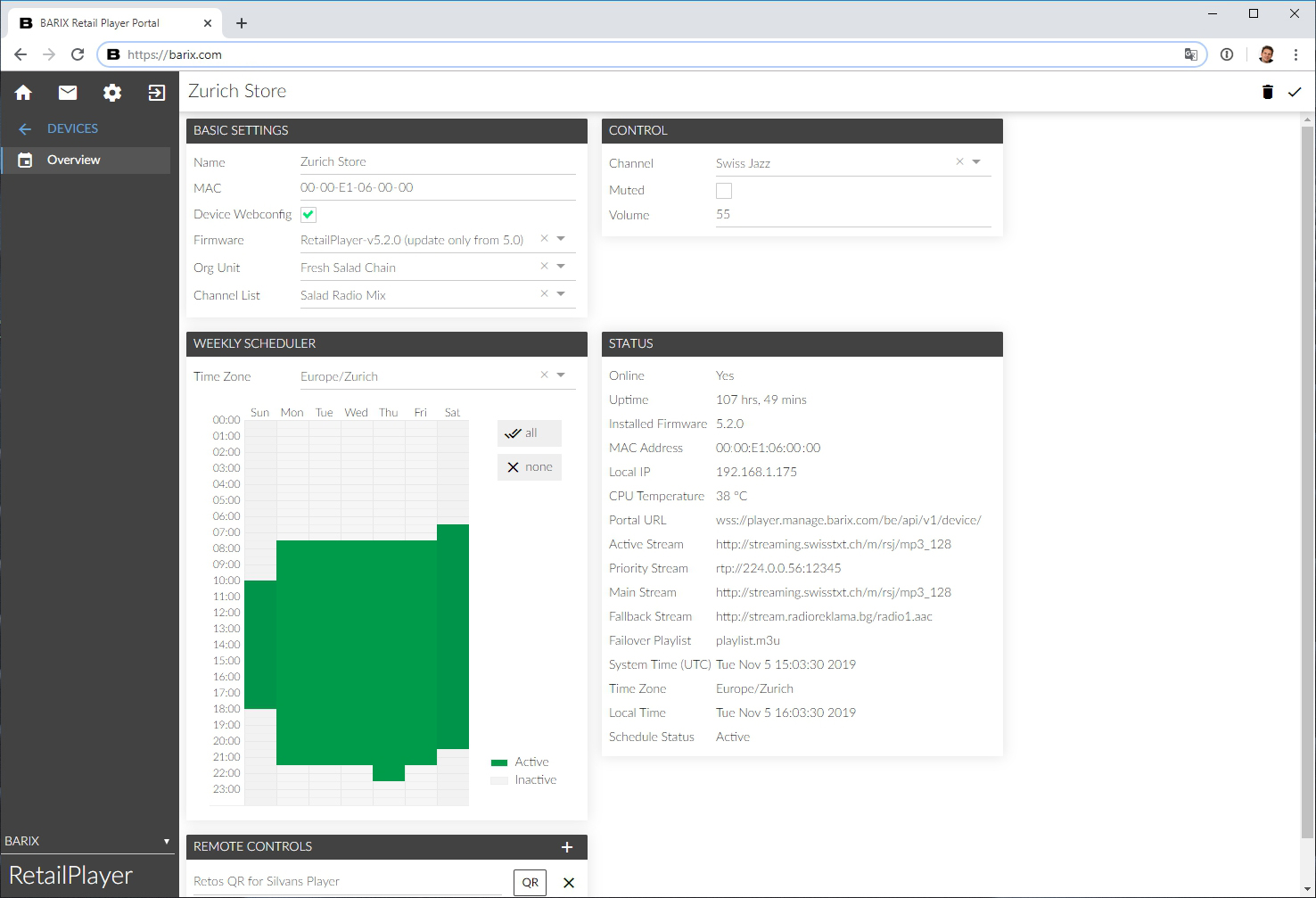 Barix Adds New Playout Hardware and Software Features to RetailPlayer ...