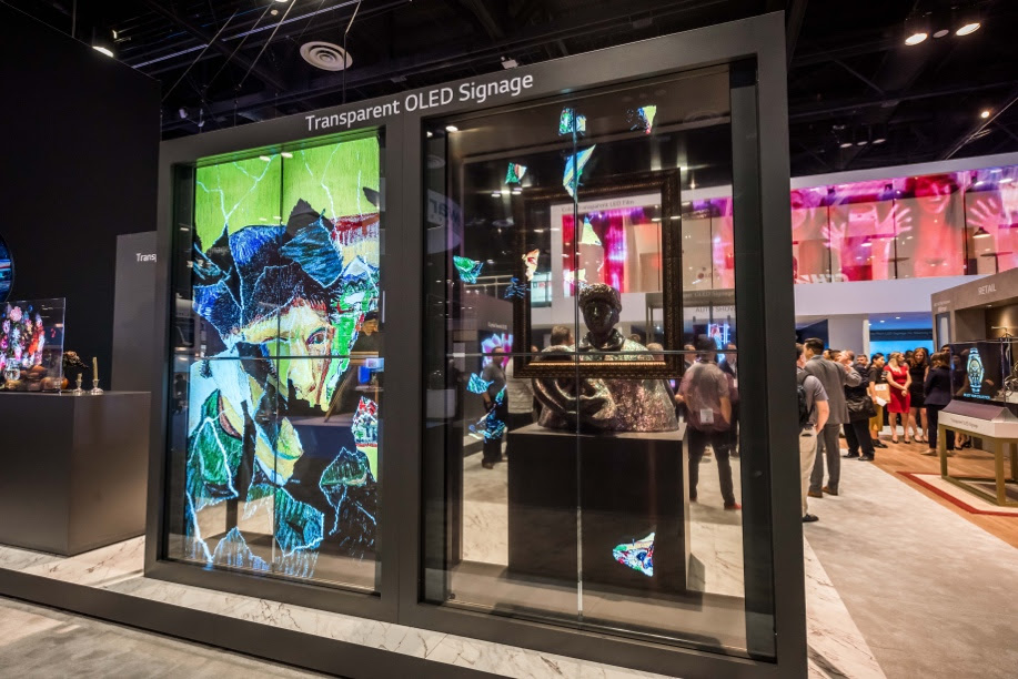 LG debuts new transparent OLED video walls using new LG connecting ...