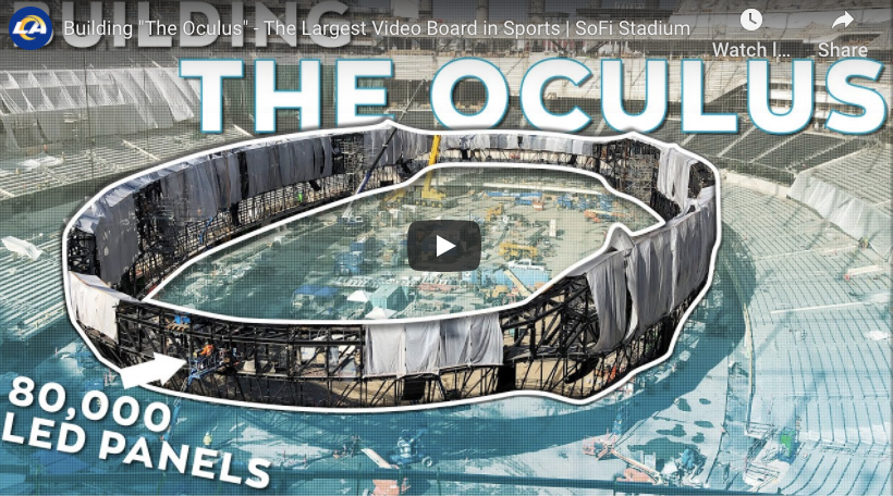 SoFi Stadium Oculus scoreboard in process - SVC Online