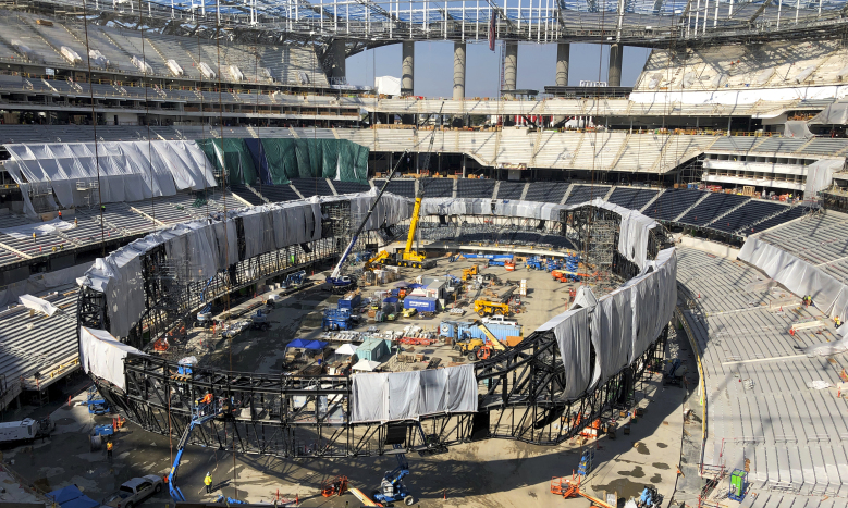 SoFi Stadium Oculus scoreboard in process - SVC Online