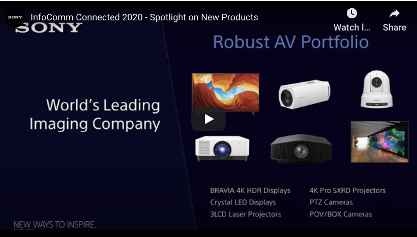 Sony Launches New Products at InfoComm 2020 - Sound & Video Contractor