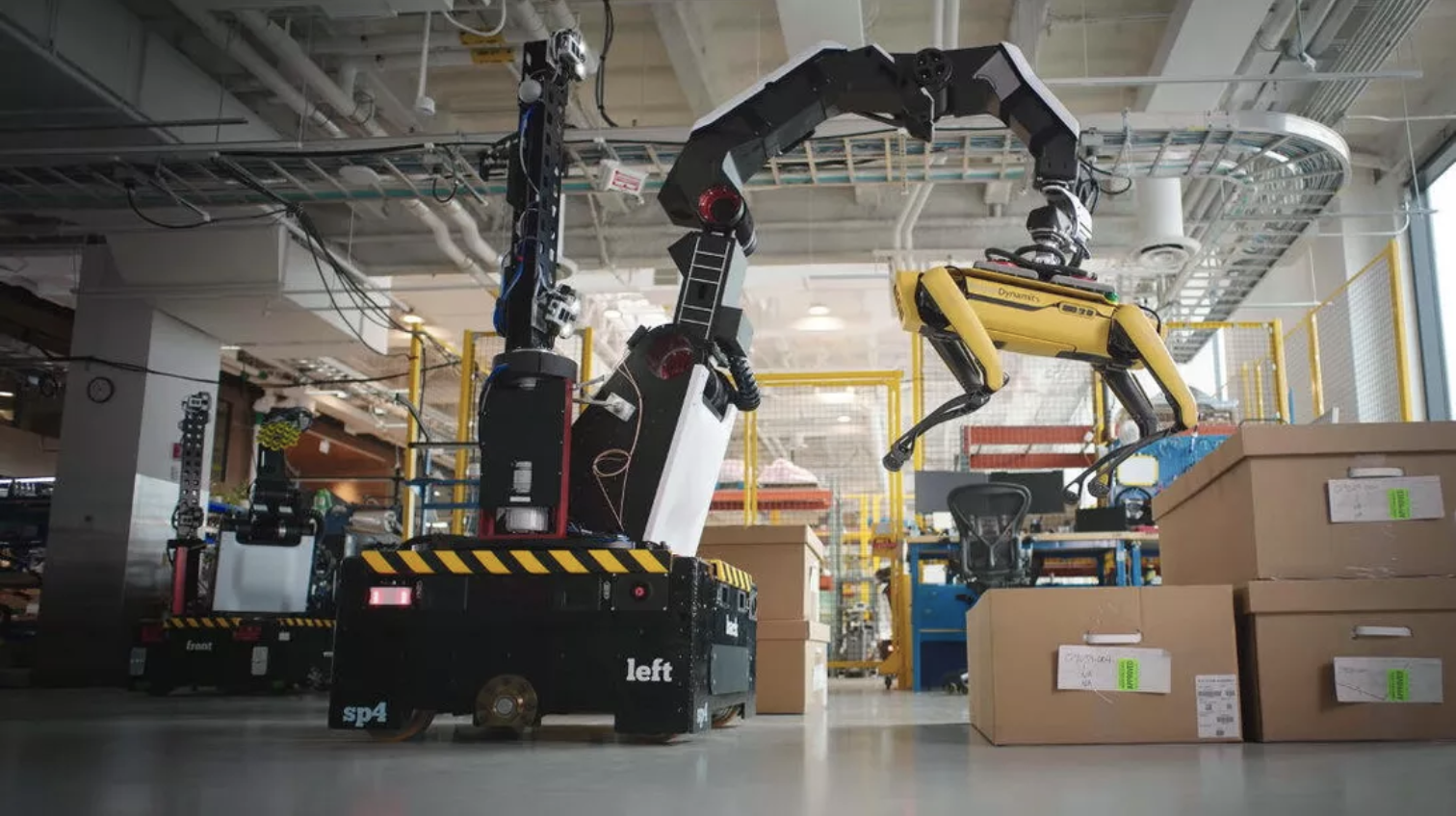 Boston Dynamics Stretch robot works the warehouse floor - Sound & Video ...