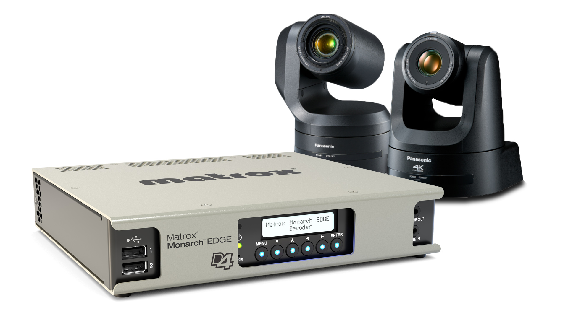 Matrox Monarch EDGE decoders and Panasonic 4K/HD SRT PTZ cameras offer ...