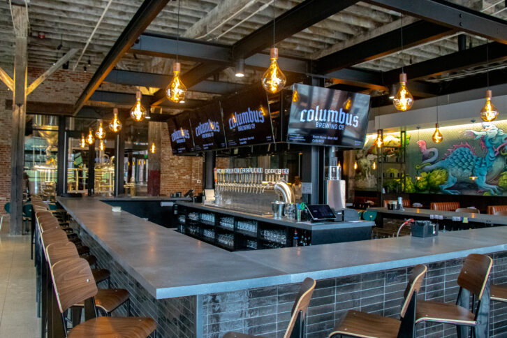 Columbus Brewing Company Beer Hall Integrates Modern Technology and ...