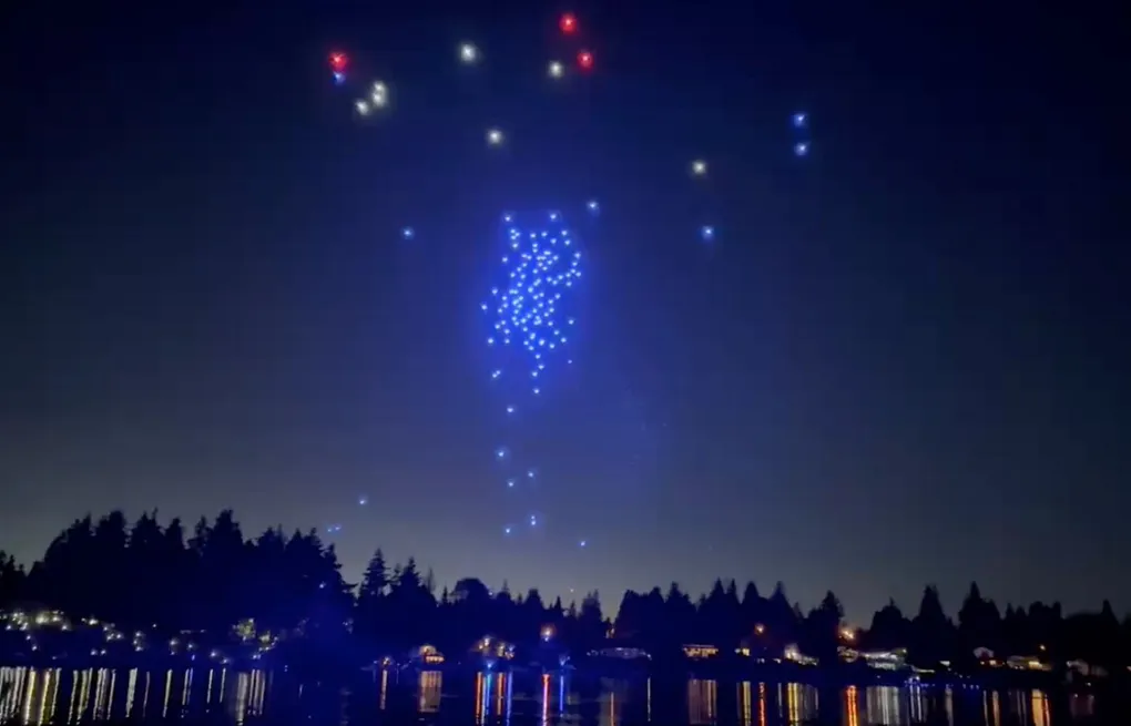 WATCH: LED drones drop into lake during July 4th show malfunction ...