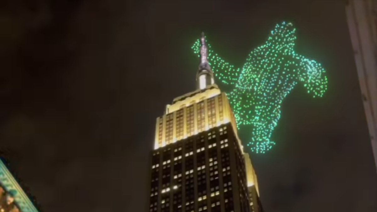 WATCH: King Kong made of drones climbs Empire State Building - Sound & Video Contractor